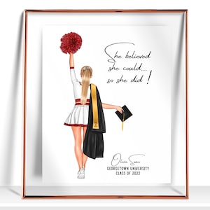 Personalized Cheerleader Graduation Print Cheerleader Graduation Gift ...