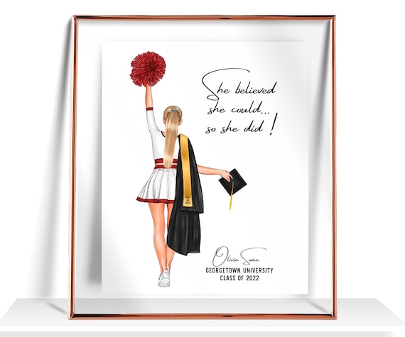 Cheerleader Graduation Gift Personalized Cheerleader - Etsy