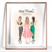 3 Best Friend Gift Three Best Friends Print Three Besties Gifts Custom ...