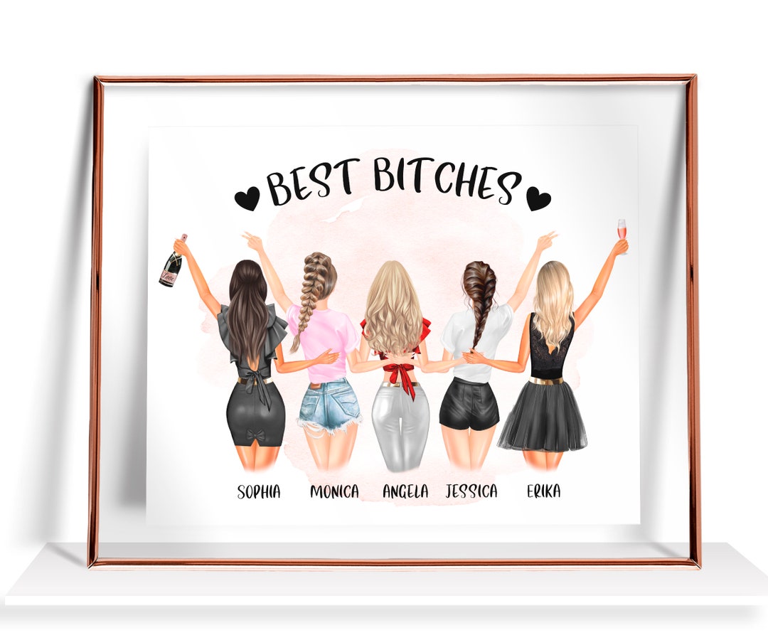 Funny Gift 5 Best Friends Personalized Gift for Five Friends Best ...