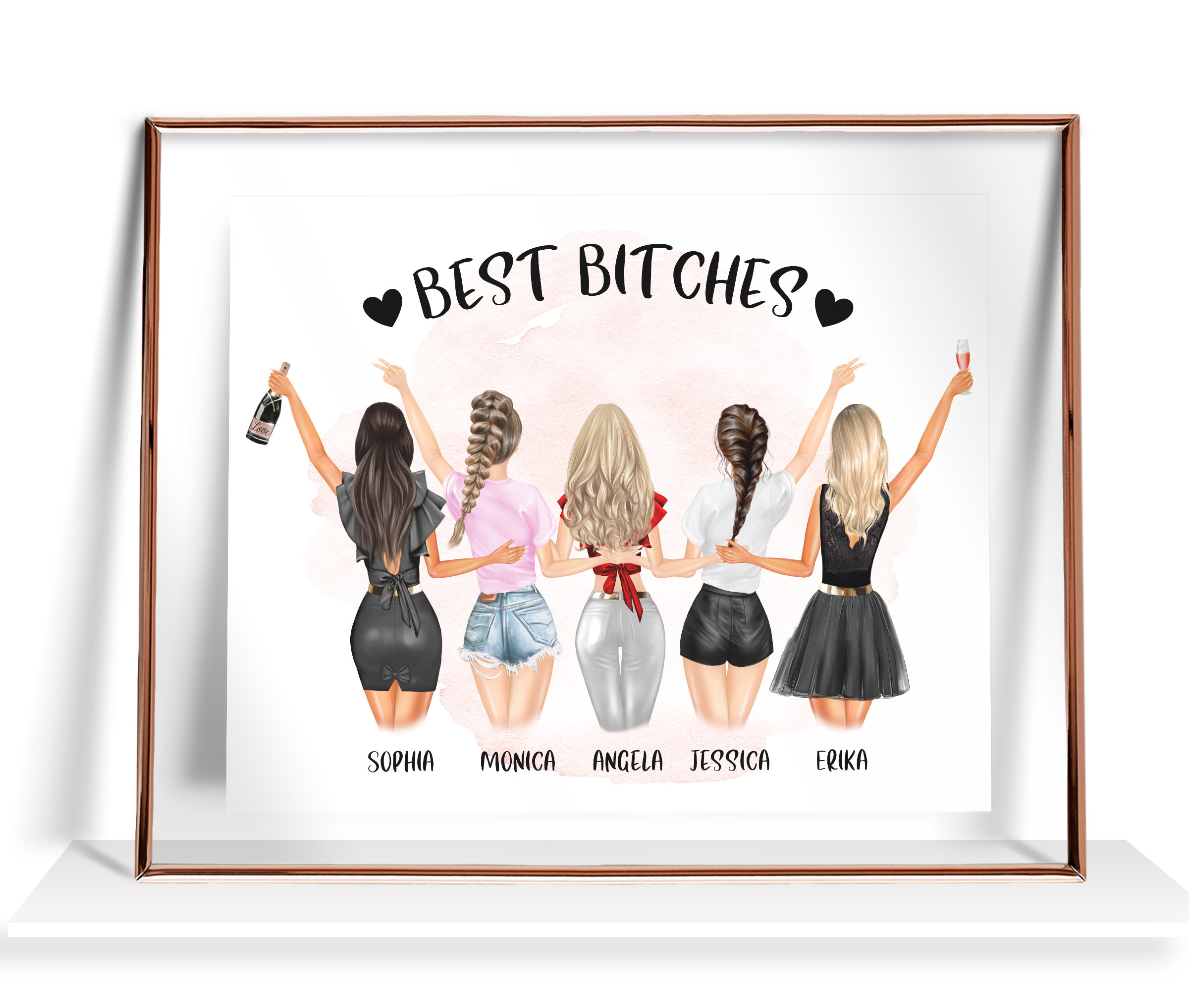 Funny Gift 5 Best Friends Personalized Gift for Five Friends - Etsy