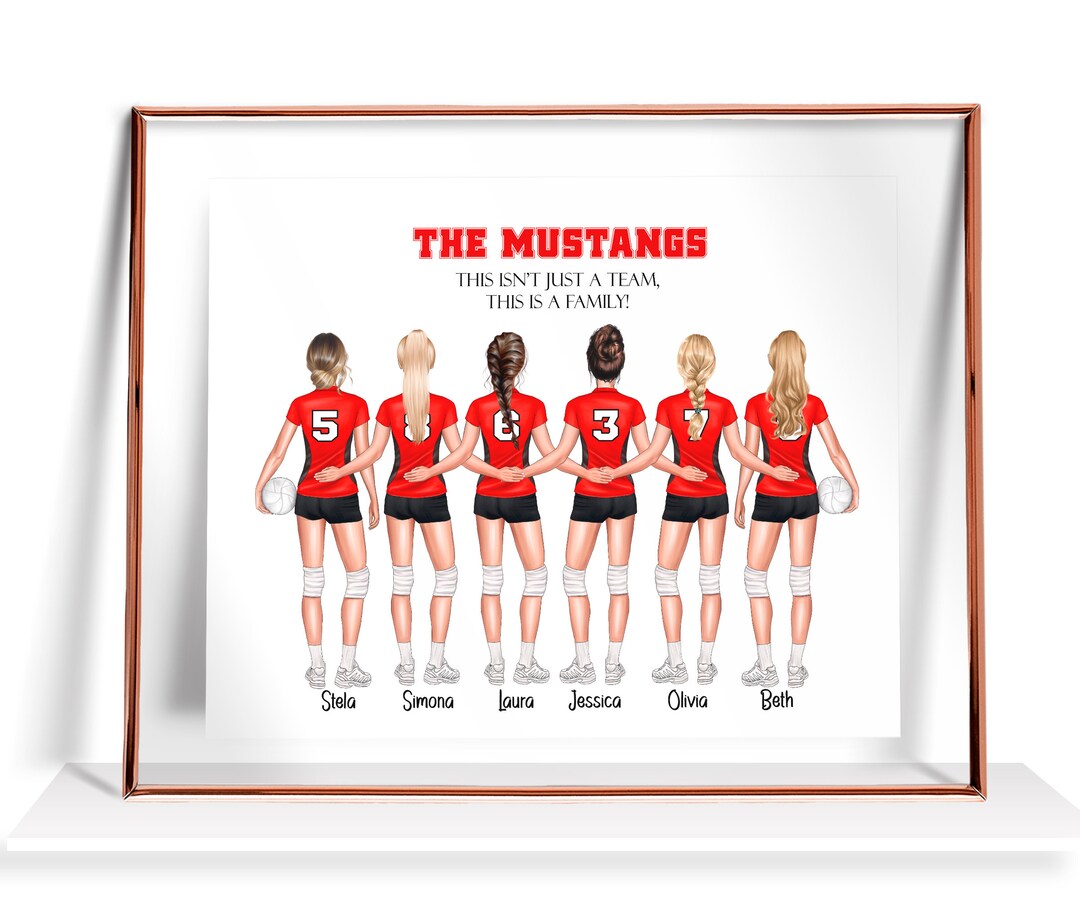 Personalized Volleyball Team Print, Volleyball Team Gifts, Volleyball ...