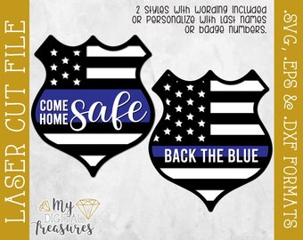 Back the Blue Laser File - Etsy