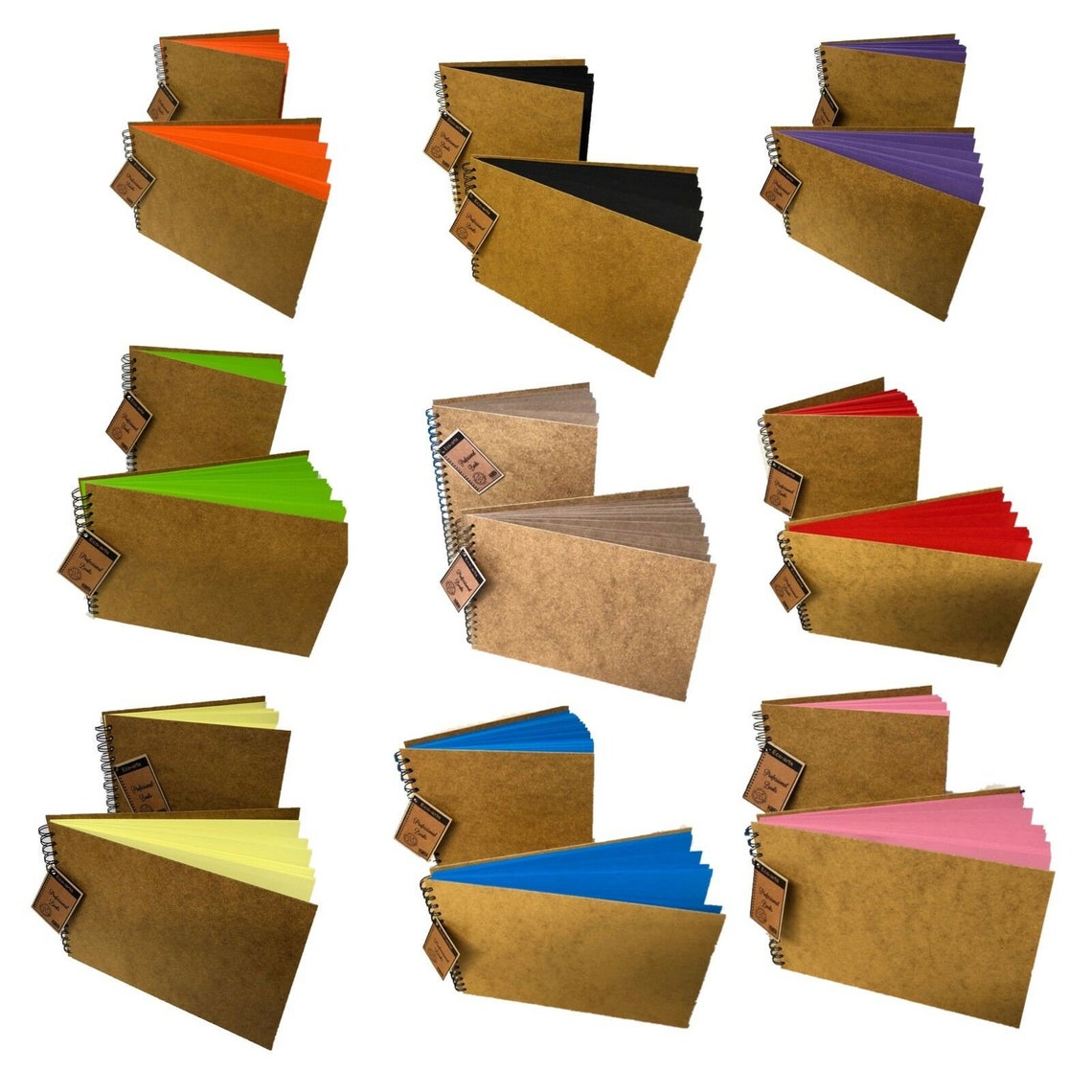 Recycled pad scrapbook wooden hardback wirobound A5 A4 A3 - Etsy.de