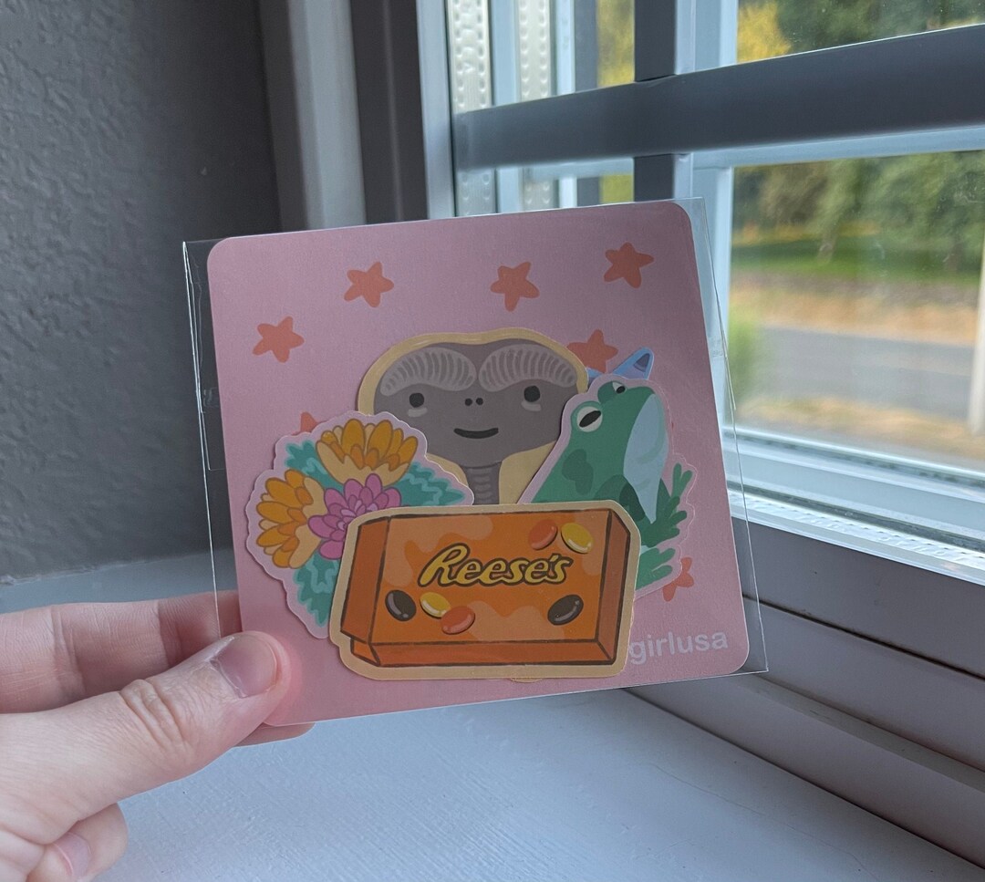 E.T. Matte Vinyl Sticker Pack- E.T. FAN ART Collection - Etsy