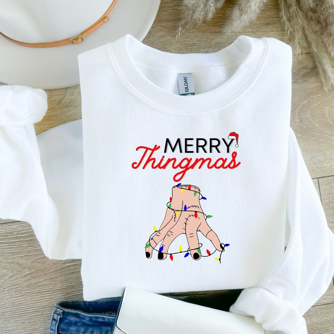 Wednesday Addams Thing Hand SVG, Merry Thingmas, Addams Family Thing ...