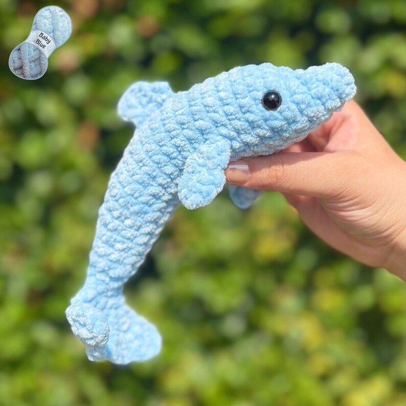 DOLPHIN PLUSHIE | Crochet Handmade Amigurumi Cosy Home Decor Dopamine ...