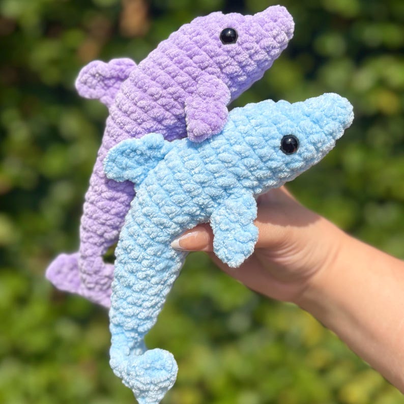 DOLPHIN PLUSHIE | Crochet Handmade Amigurumi Cosy Home Decor Dopamine ...