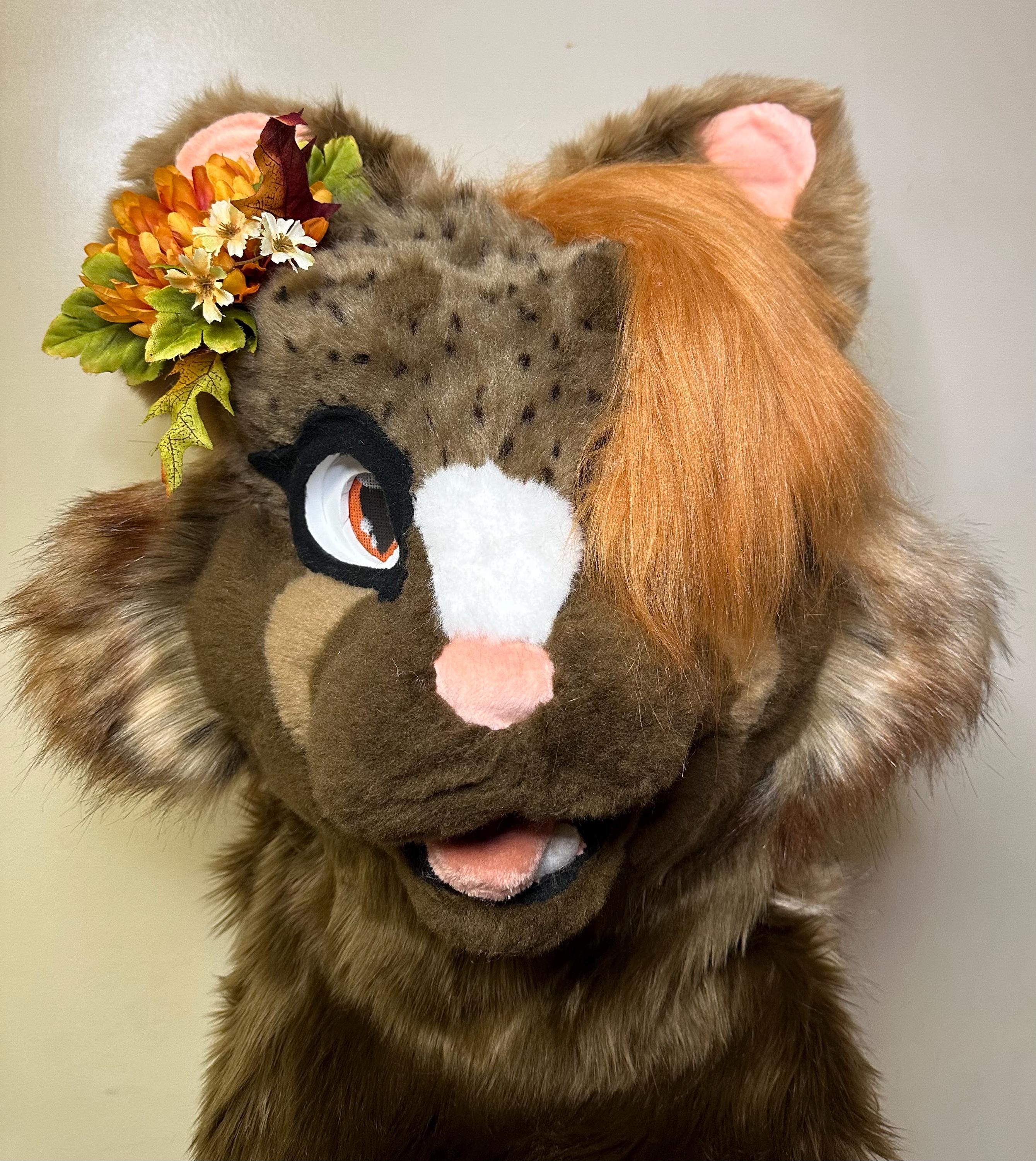 Autumn Themed Feline Fursuit Head and Light up Tail - Etsy