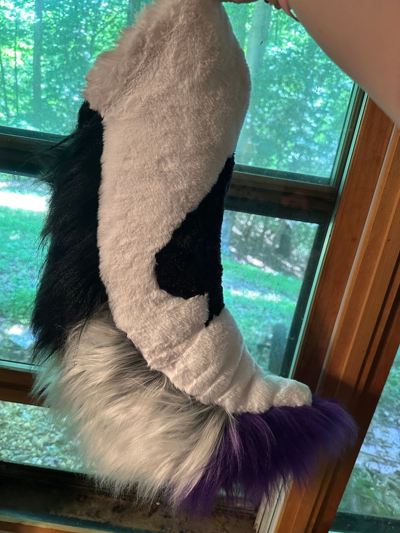 Asexual Flag Inspired Fursuit Tail - Etsy