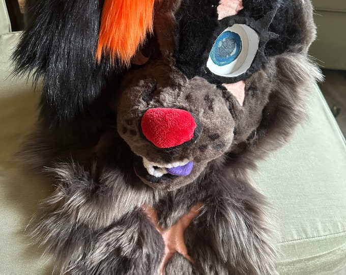 Gray Wolf Fursuit Partialhead, Tail and Paws - Etsy