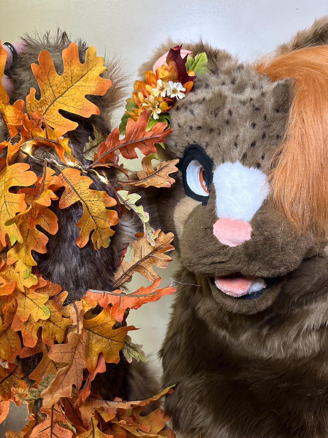Autumn Themed Feline Fursuit Head and Light up Tail - Etsy