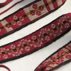 Vintage Peruvian Wool Handmade Wrap Tie Belt AKA Faja, Sash Hand Spun ...