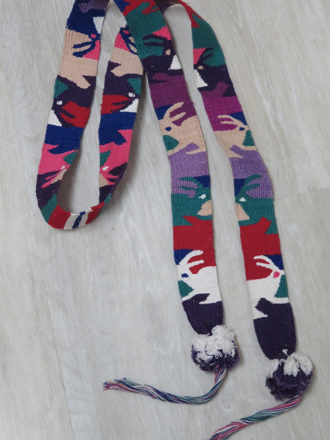 Savvy Guatemalan Vintage Woven Fabric Wrap/tie Belt, Faja, Sash or Hair ...