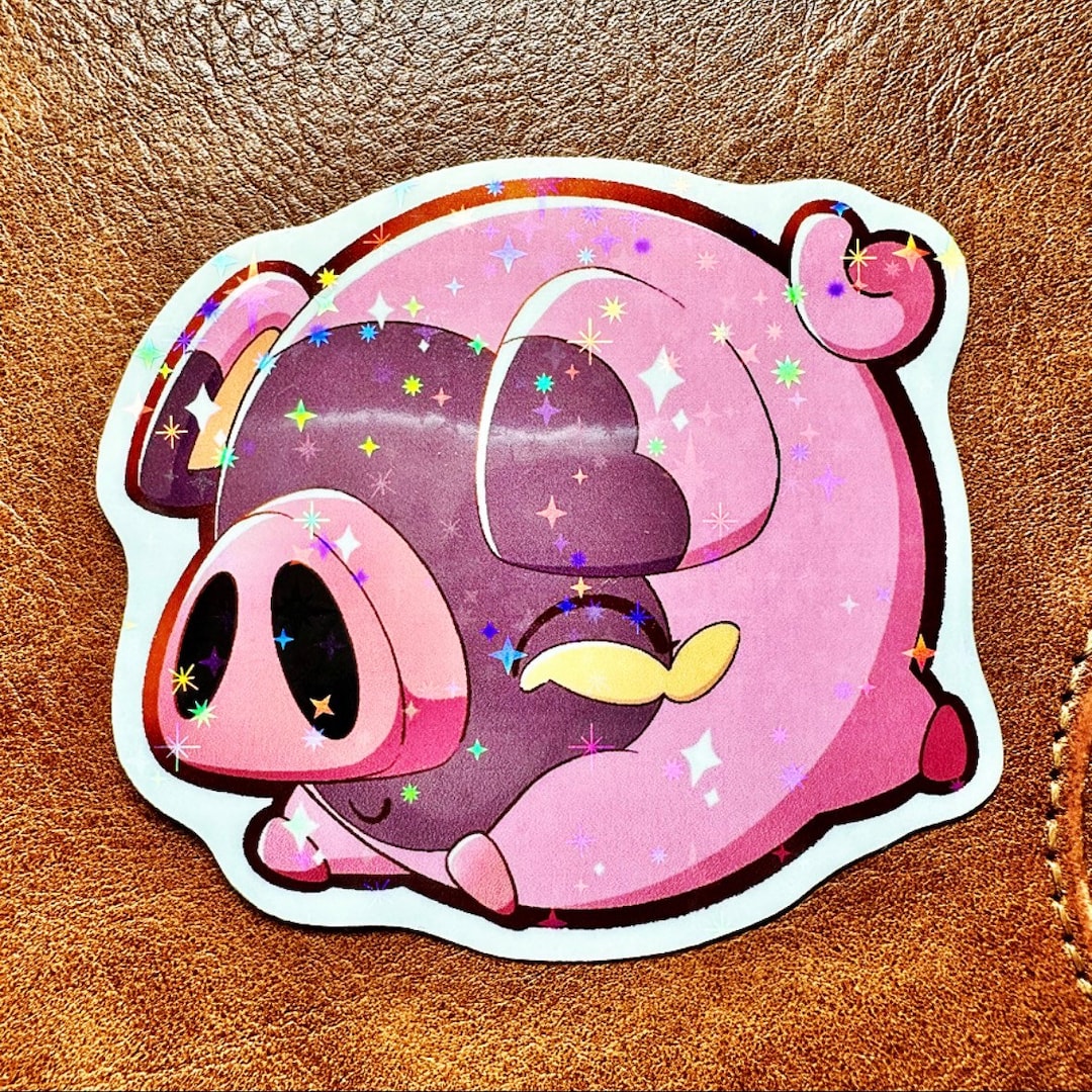Fall Festive Shiny Lechonk Sticker Holographic Sticker / Waterproof ...