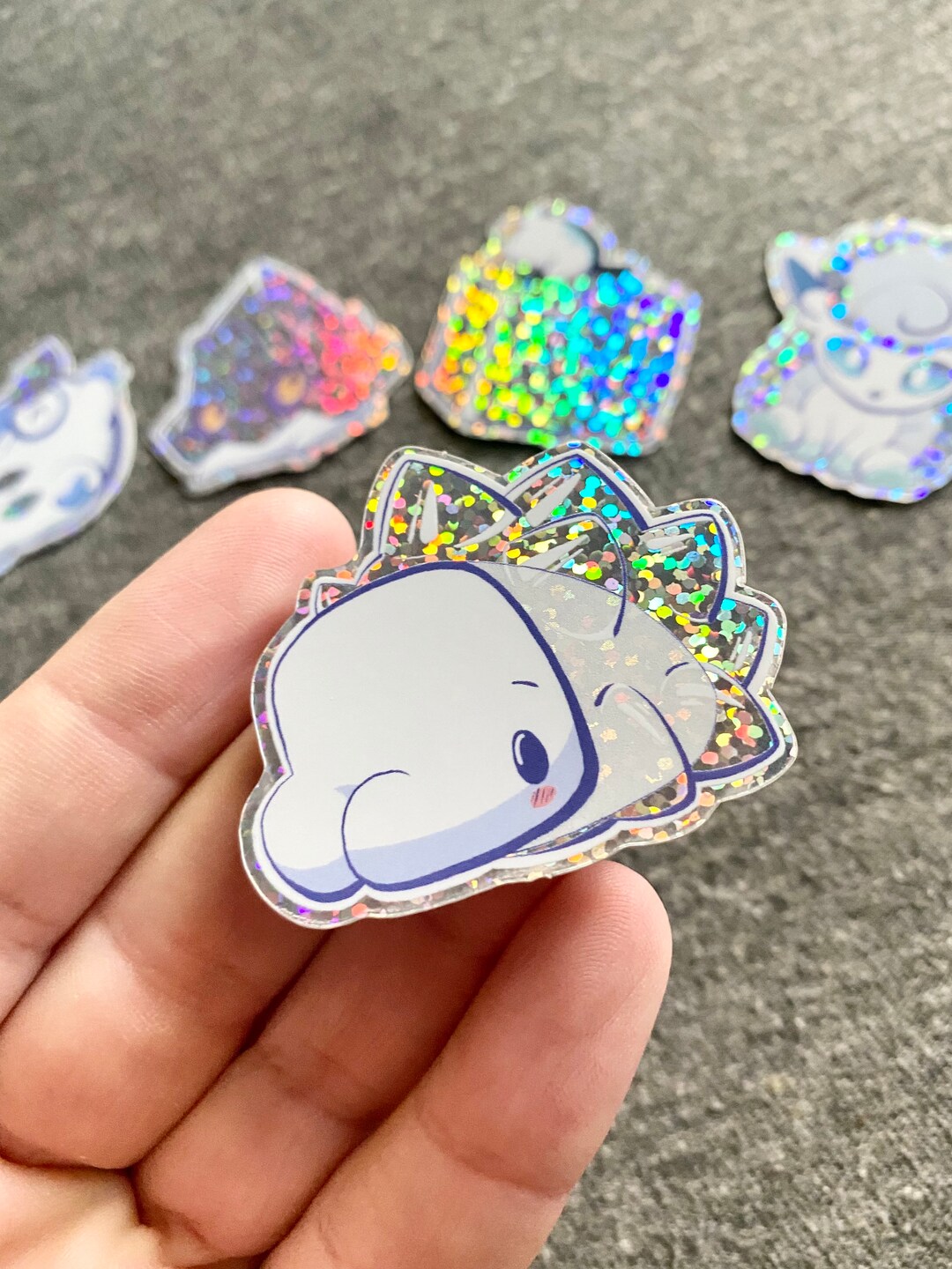 Christmas Glitter Snom Sticker Holographic Sticker / Waterproof Sticker ...