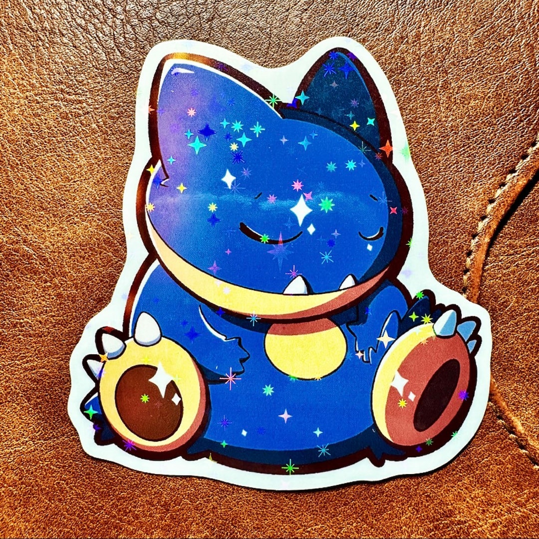 Fall Festive Shiny Munchlax Sticker Holographic Sticker / Waterproof ...