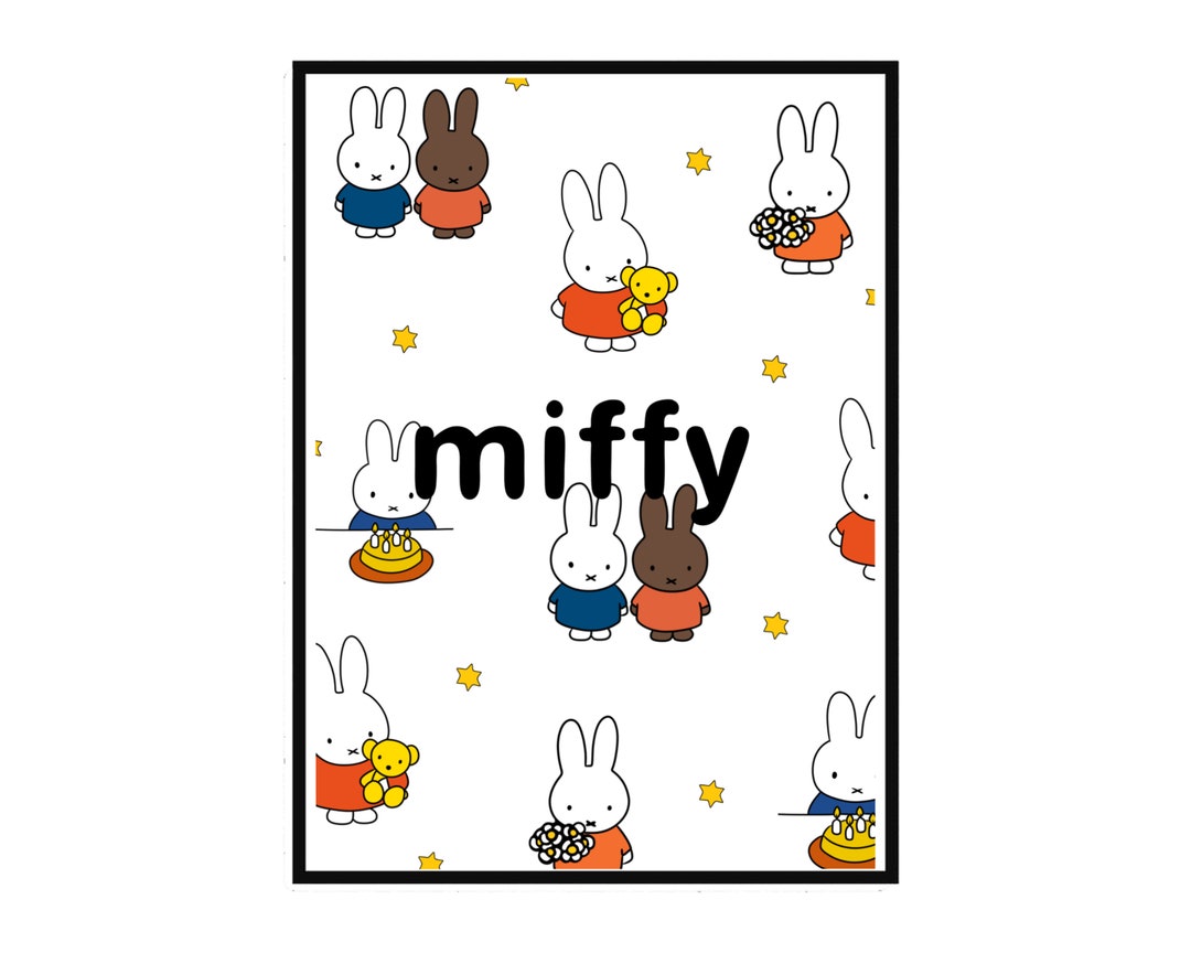 Miffy | Character Poster I Print | A4 A5 | Music | - Etsy