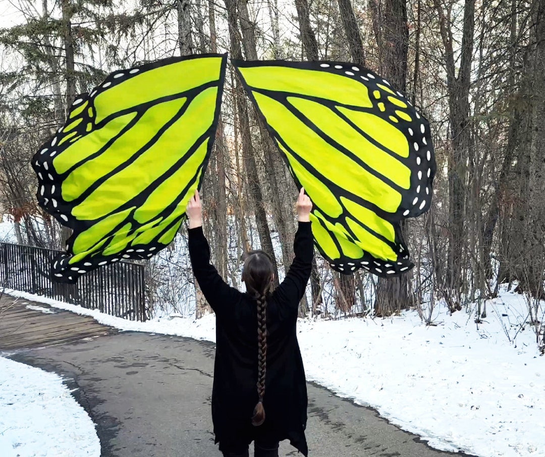 New Life © monarch Worship Flags Hand Painted Chartreuse Set of Two ...