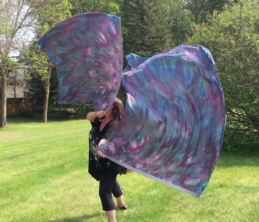Silk Worship Dance Flags joy and Peace - Etsy