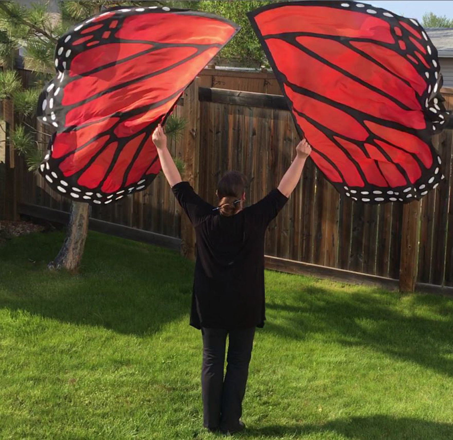 New Life© monarch butterfly worship flags hand-painted orange | Etsy