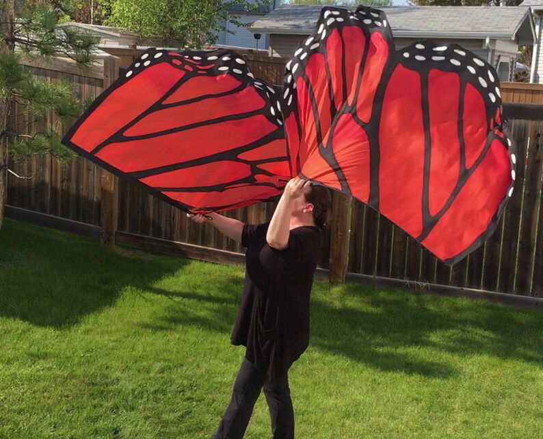 New Life© Monarch Butterfly Worship Flags Hand-painted Orange - Etsy