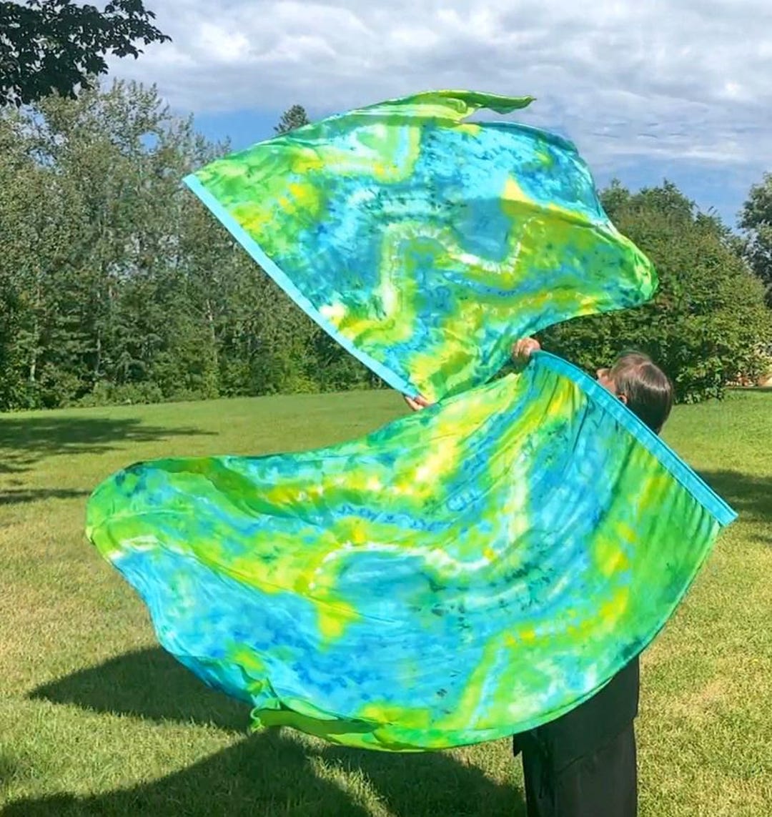 PETITE Silk Worship Dance Flags “draw Near” Set of Two Flags on ...
