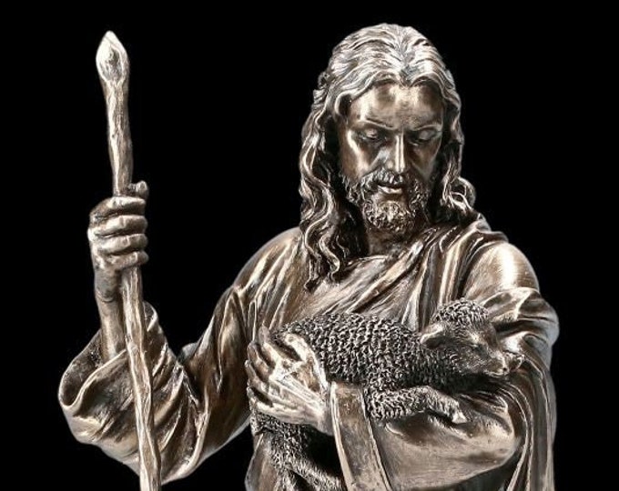 Jesus the Good Shepherd Idol With Sheep, Jesus With Lamb, Statue of ...