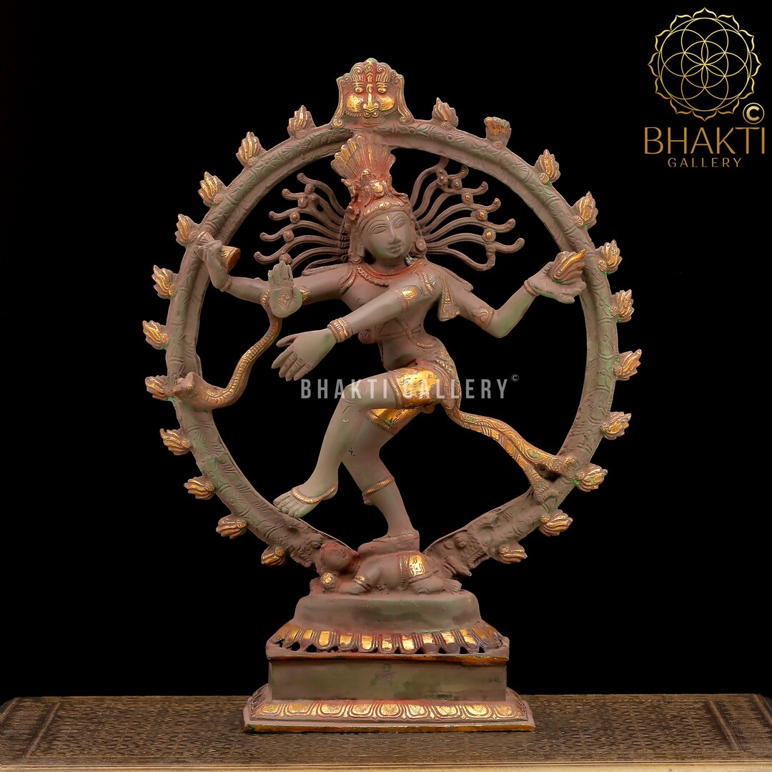 Nataraj Statue in Brass, 18inch Big Brass Dancing Shiva Natraj Idol ...