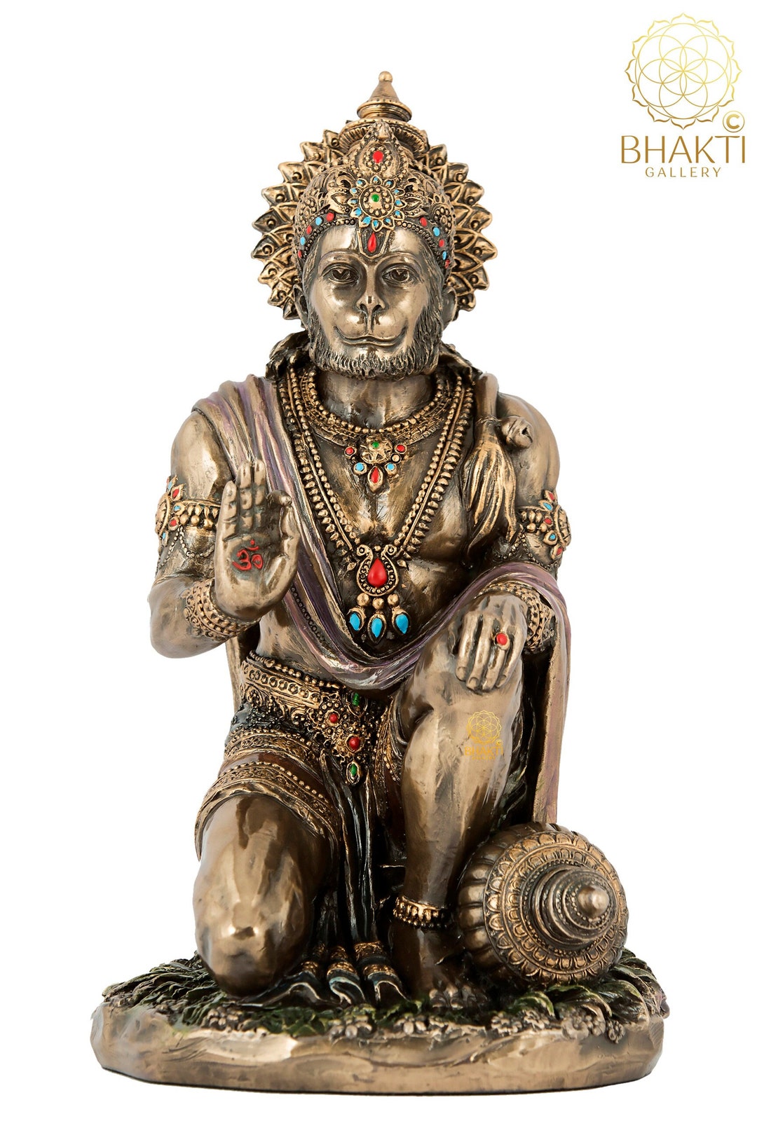Hanuman Statue, 7.5" Inch Big Ram Bhakt Hanuman Idol, Hindu Monkey God ...