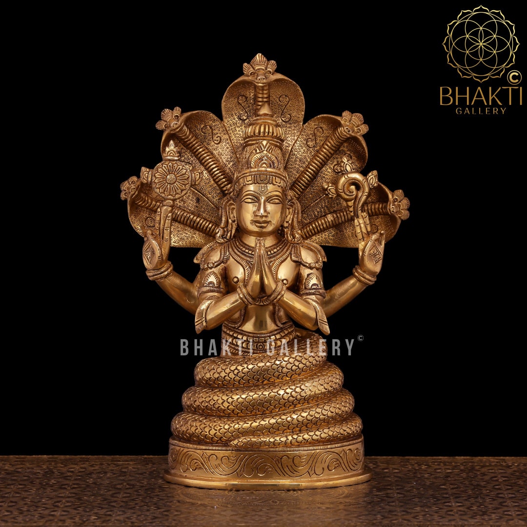 Patanjali Statue in Brass, 12" Inch Big Brass Patanjali Idol, the ...