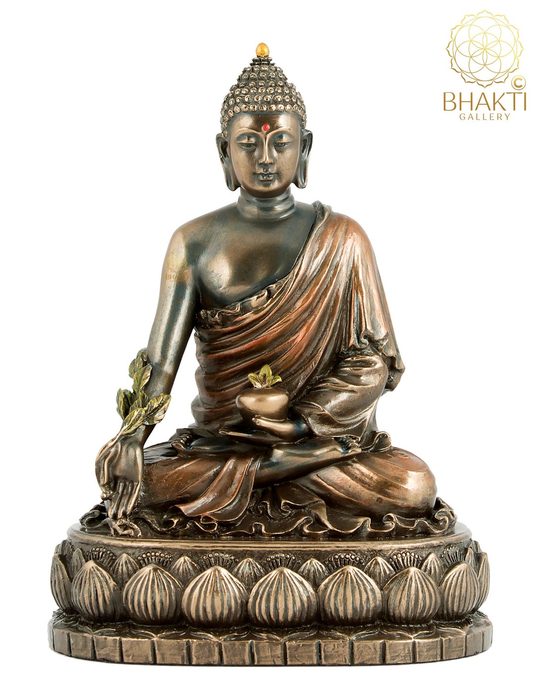 Healing Buddha Statue, 5.5" Inch Big Medicine Buddha Idol, Budha Figure ...