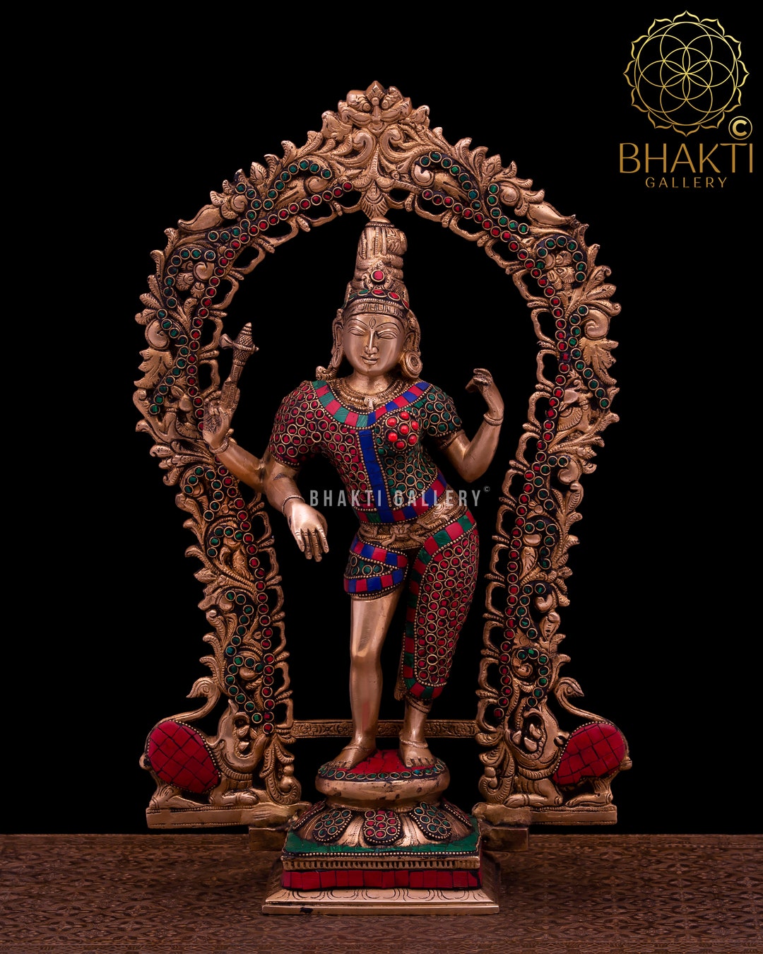 Ardhanarishvara Statue in Brass, 18" Inch Big Brass Ardhnareshwar ...