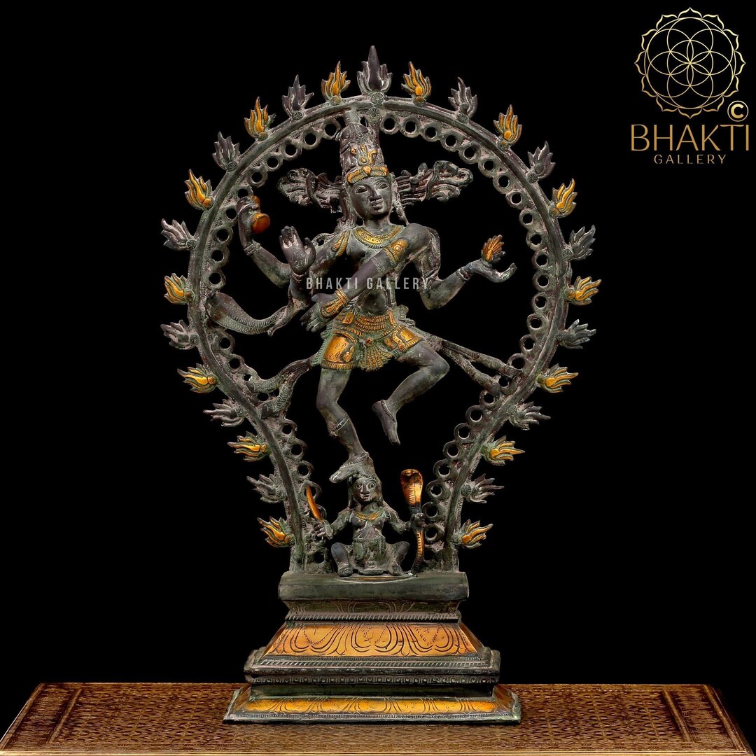 Shiva Nataraja Statue in Brass, 20 Inch Big Large Brass Dancing Natraj ...
