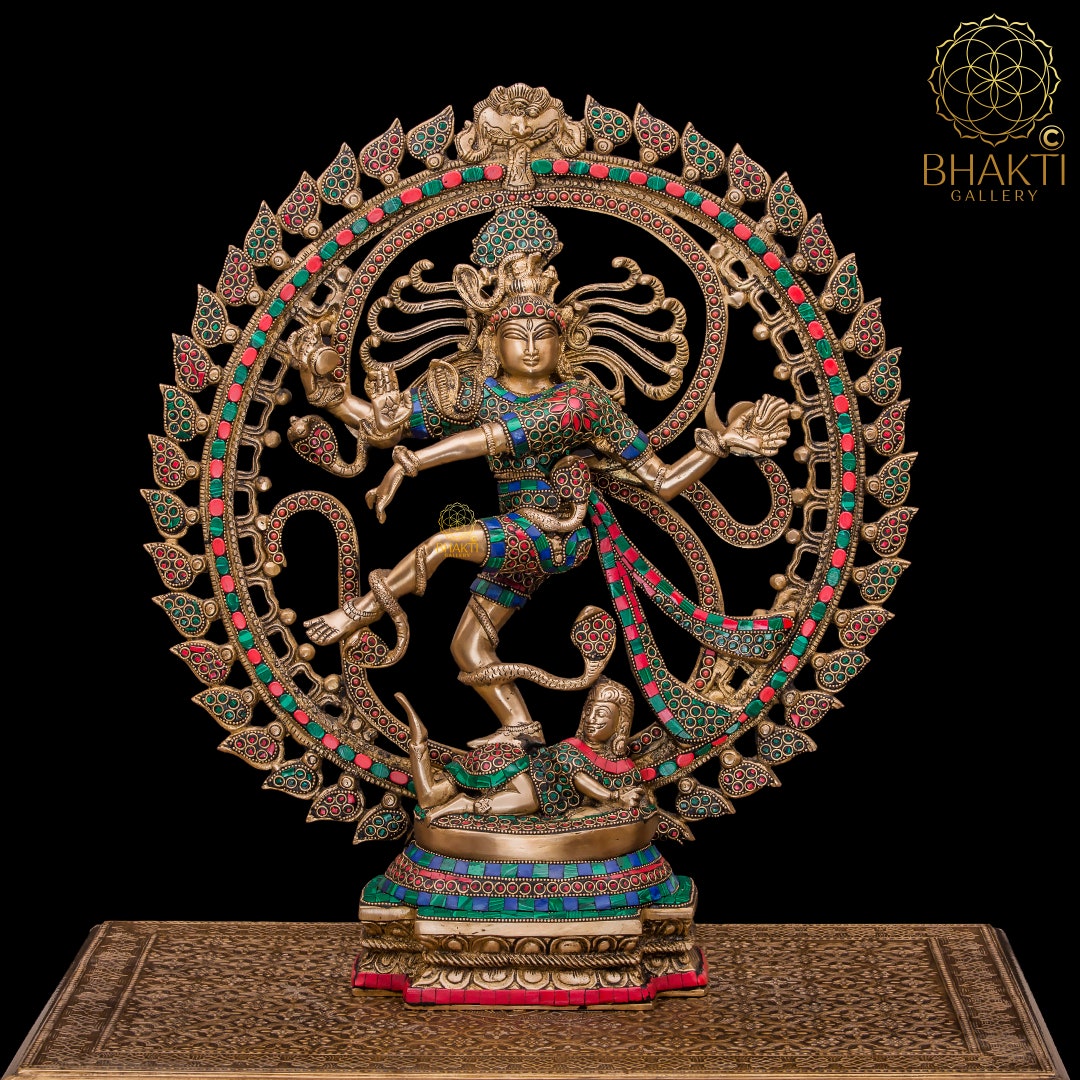 Dancing Shiva Nataraja Statue in Brass, 20" Inch Big Large Brass Shiv ...