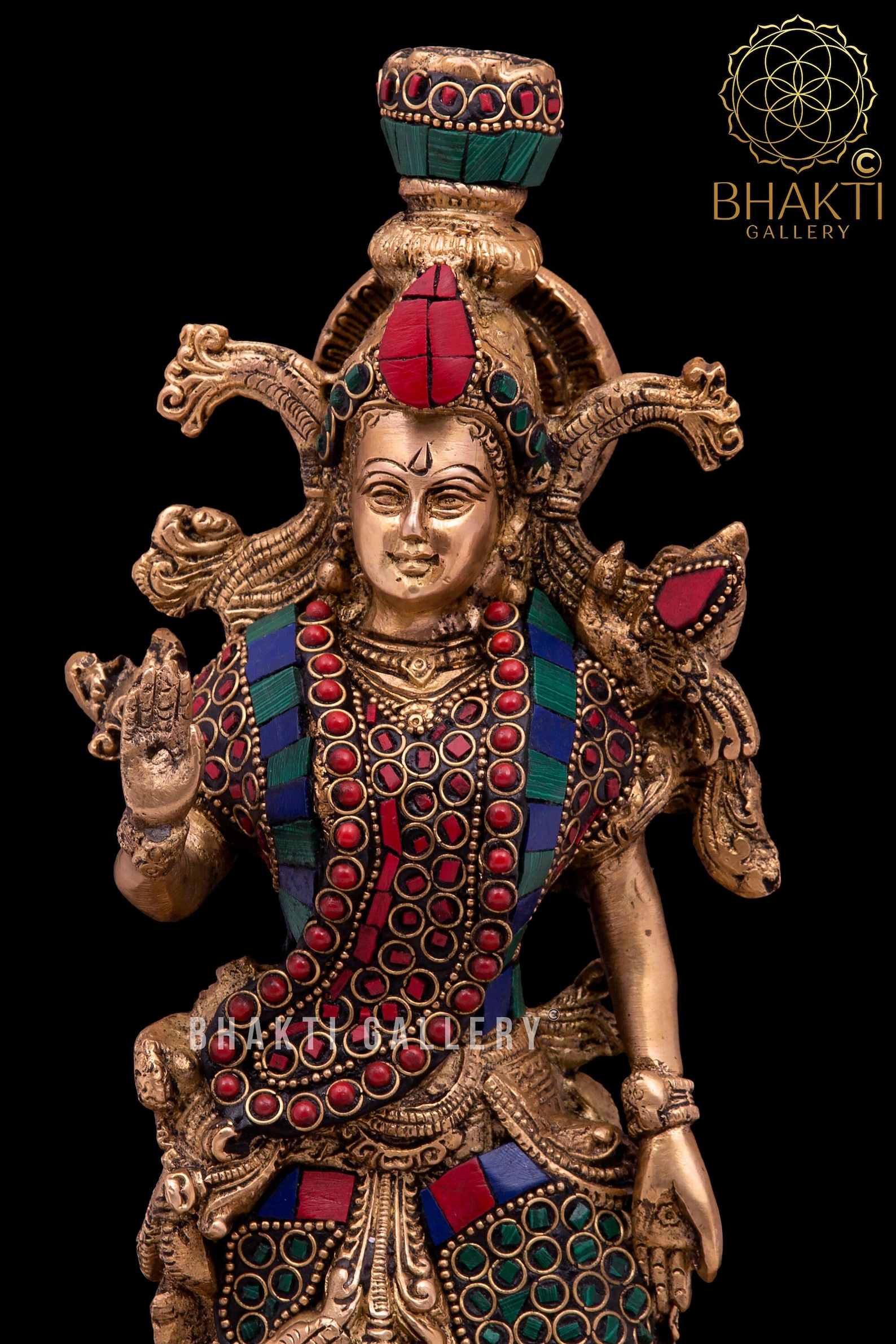 Estatua de Radha de latón, ídolo de Radha grande de 14 pulgadas, Radhe ...