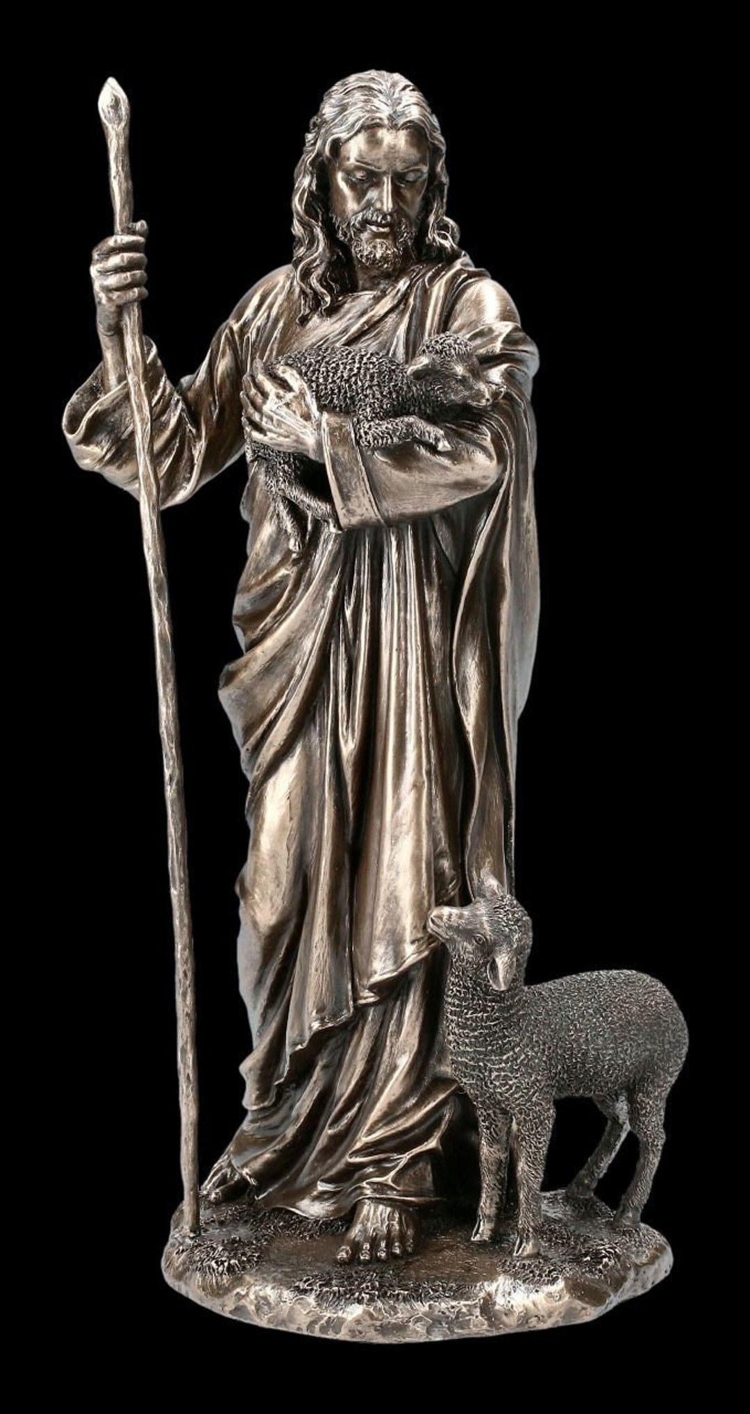 Jesus the Good Shepherd Idol With Sheep, Jesus With Lamb, Statue of ...