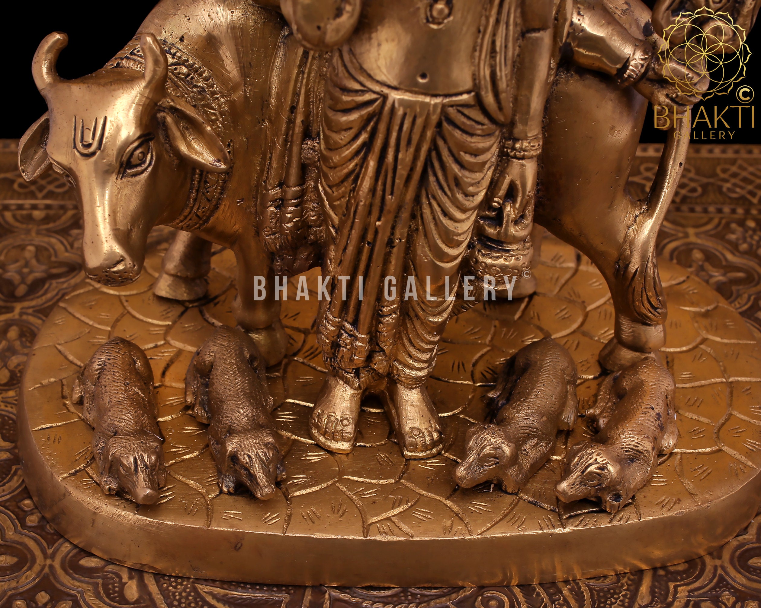 Dattatreya Statue in Brass, 8" Inch Brass Dattaguru Idol, Bhagwan ...
