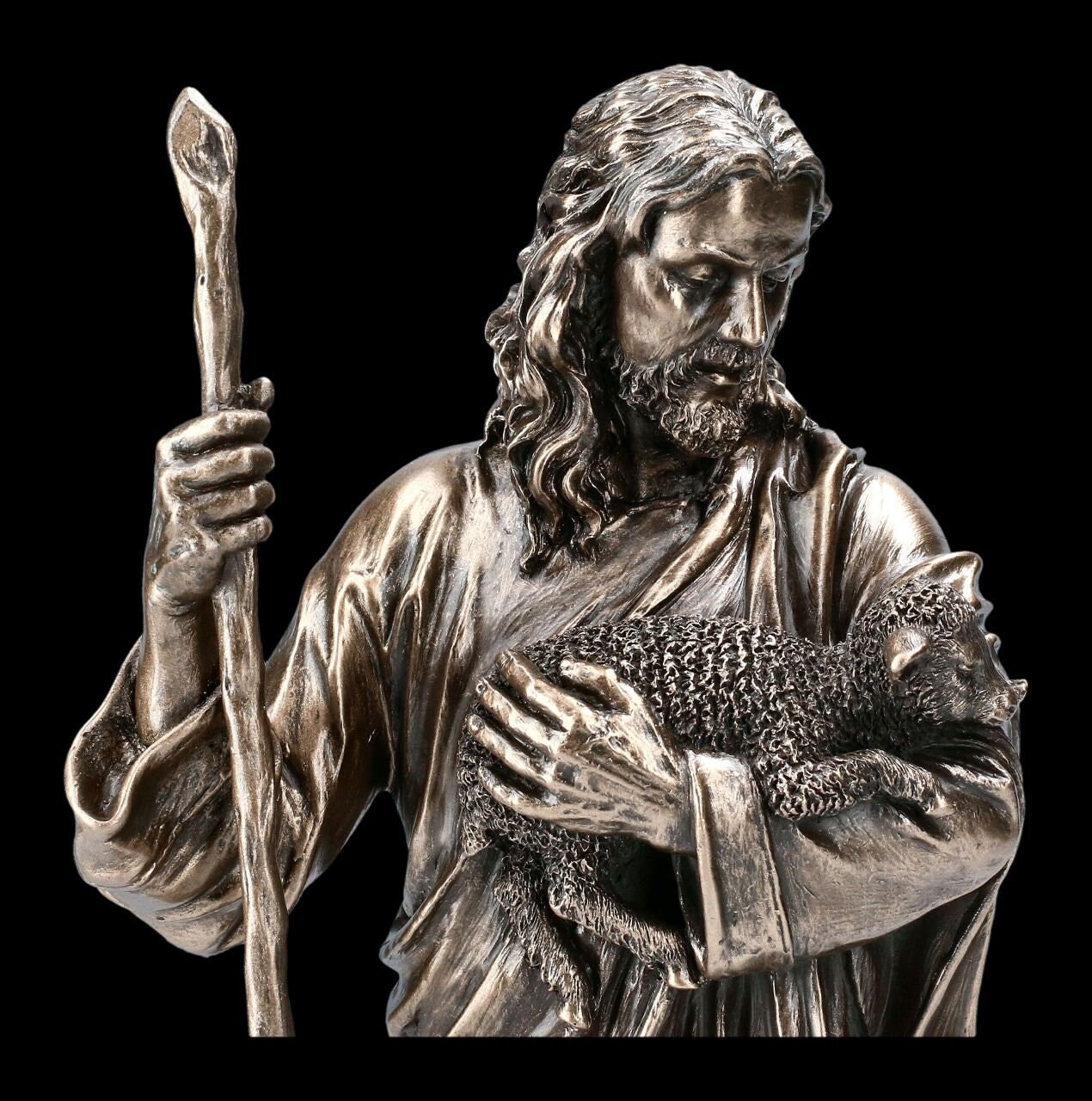 Jesus the Good Shepherd Idol With Sheep, Jesus With Lamb, Statue of ...