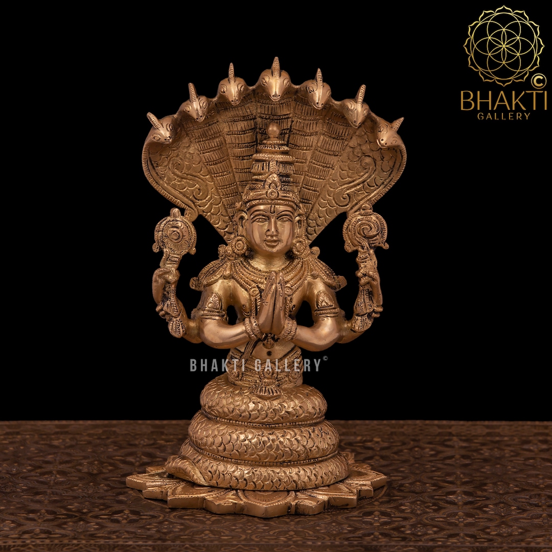 Patanjali Statue in Brass, 8 Inch Big Brass Vishnu Idol, Founder of ...