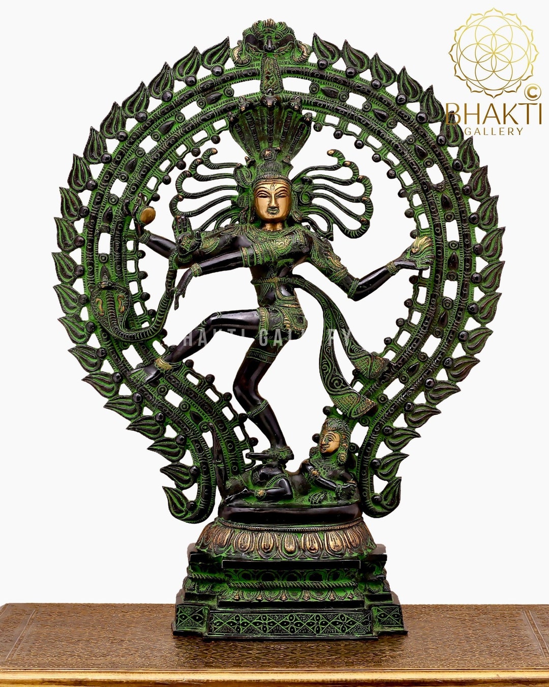 22" Inch Big Nataraja Statue in Brass, Antique Finish Brass Shiv Natraj ...