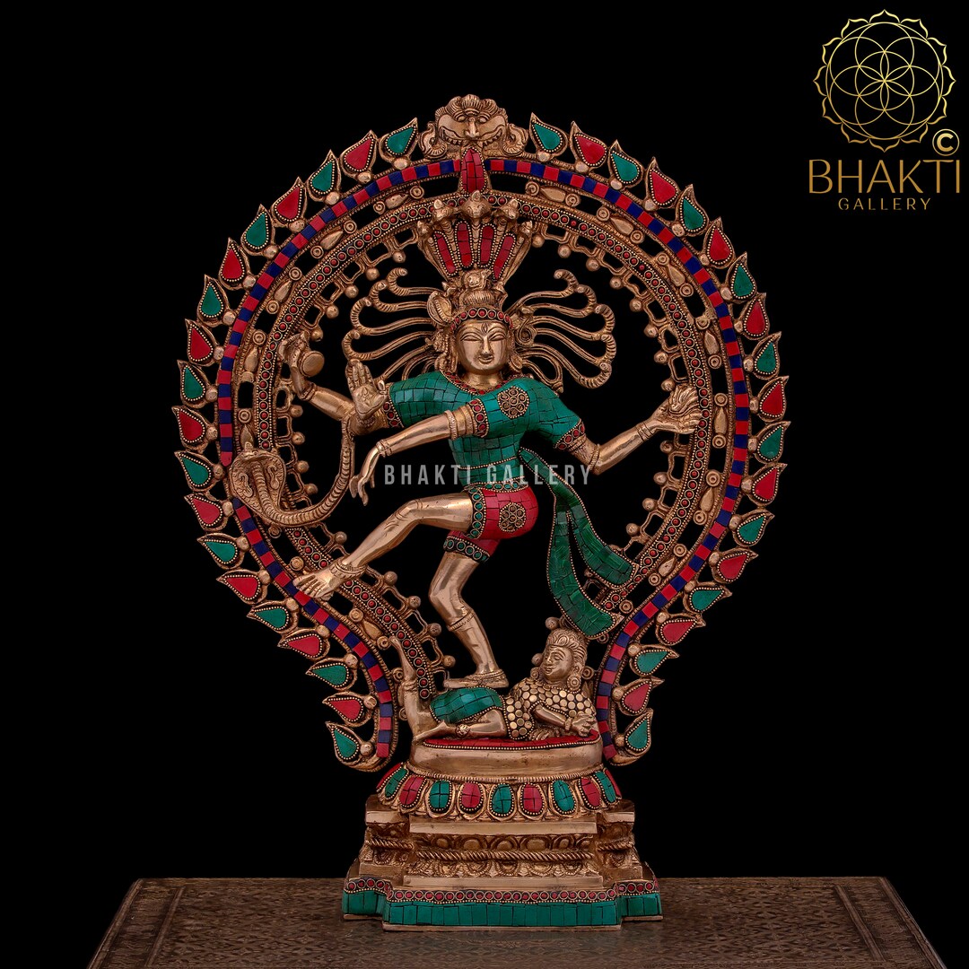 Dancing Shiv Nataraja Statue in Brass, 22 Inch Big Brass Siva Natraj ...