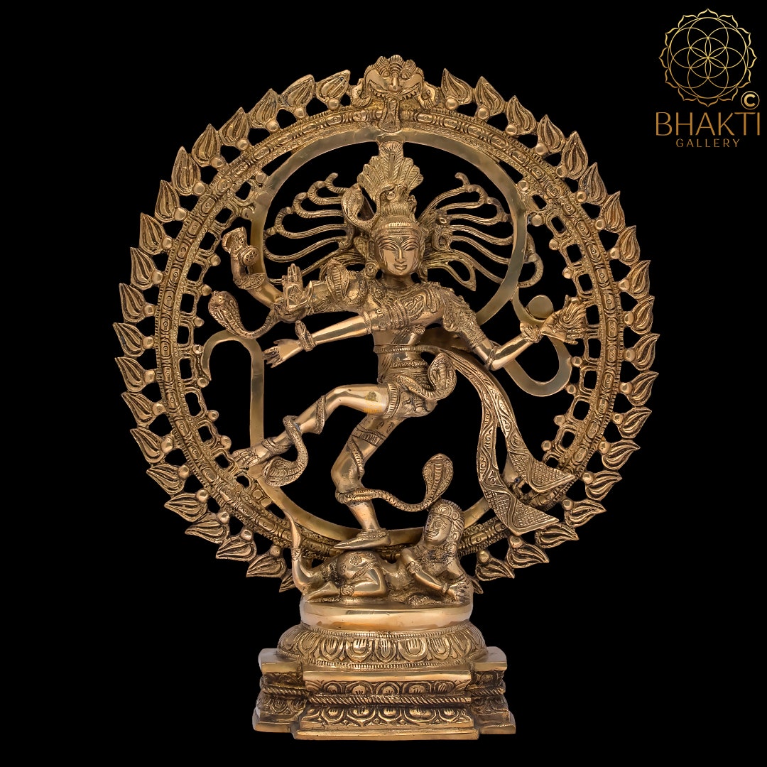 Brass Shiv Nataraja Statue, 20" Inch Big Dancing Shiva Natraj Idol in ...
