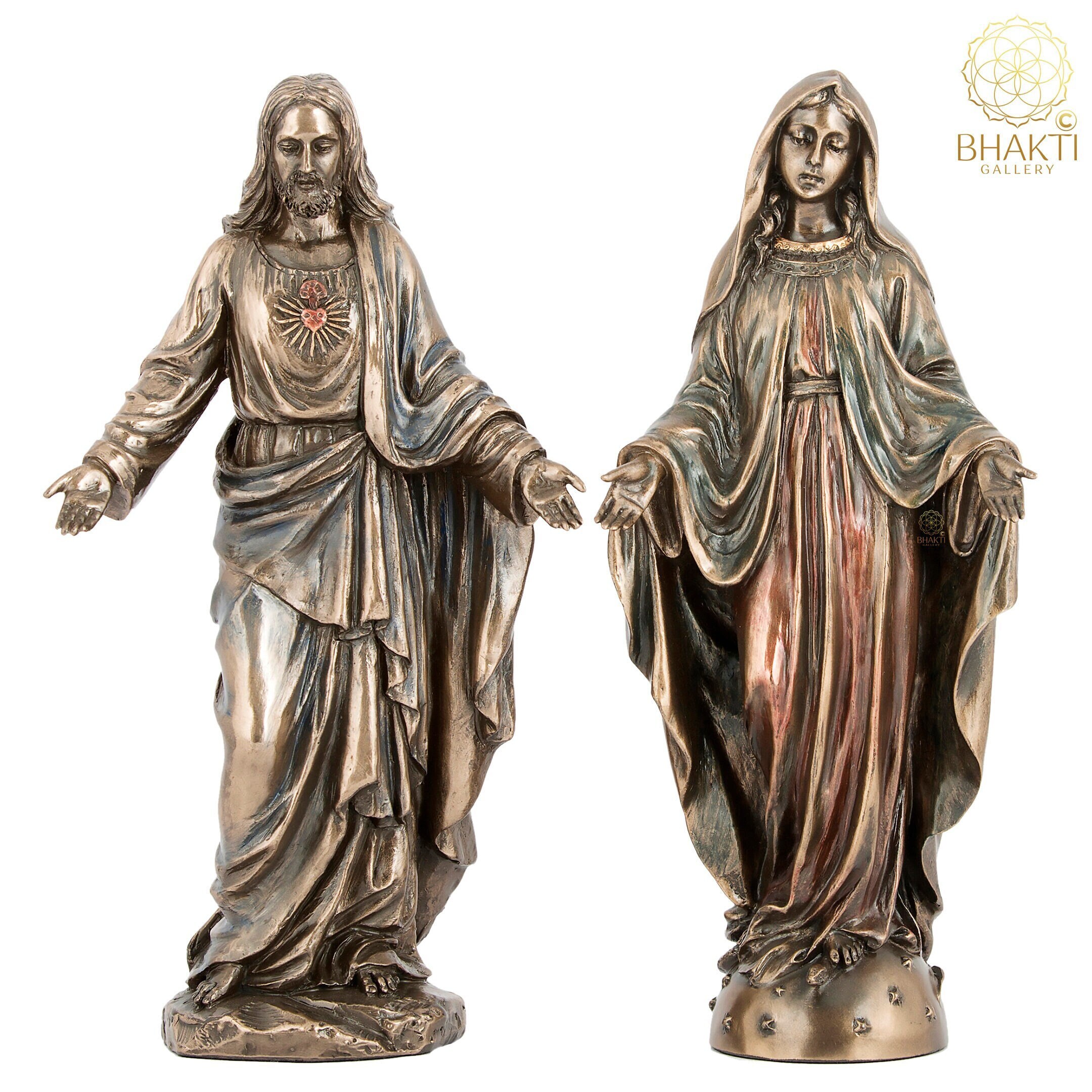 Jesus With Mother Mary Statue 8 Inch Lord Jesus Christ - Etsy