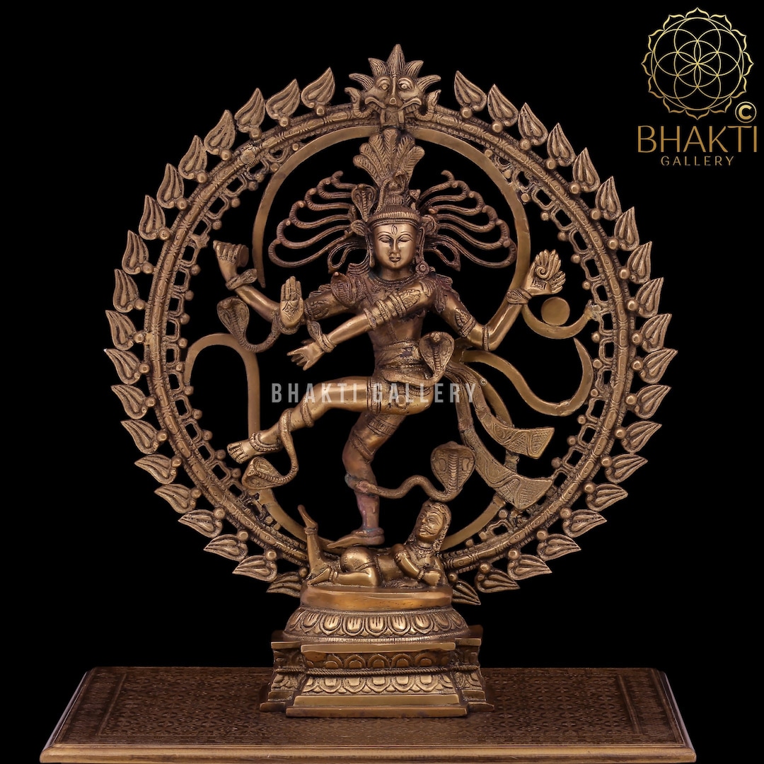 Dancing Shiva Nataraja Statue in Brass, 24" Inch Big Brass Tandava Shiv ...