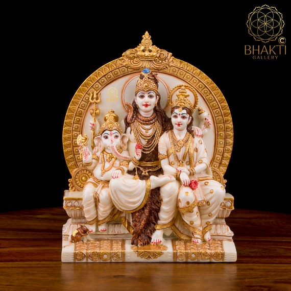 Shiv Parivar Statue 8 Inch Big Hand Painted Dust Marble Shiva Family Idol Shiva Murti Goddess Parvati Lord Ganesha Shiv Family Figure. Etsy