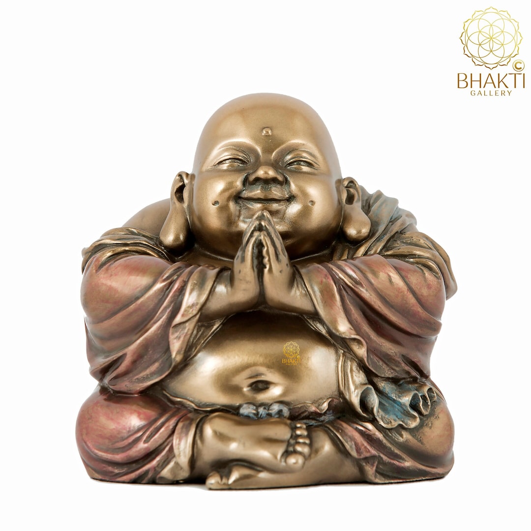 Laughing Buddha Statue, 4.5 Inch Big Chinese Fat Buddha Idol, Budai ...