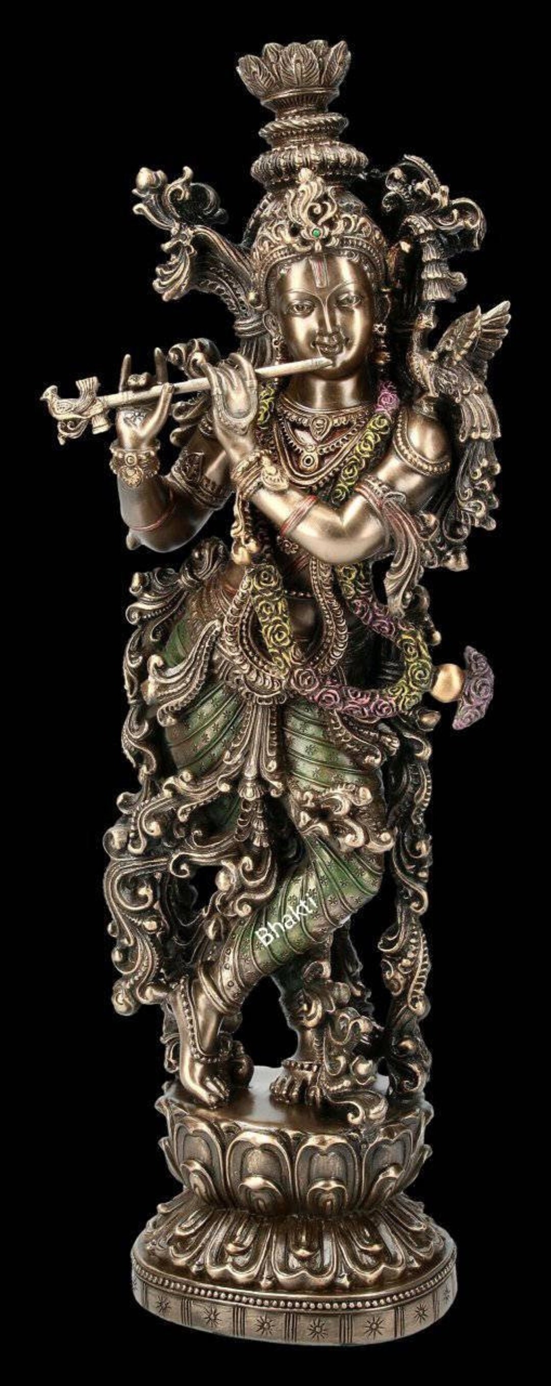 Krishna Statue, 15 Inch Big Standing Krisna Idol, Govind Gopala Murty ...
