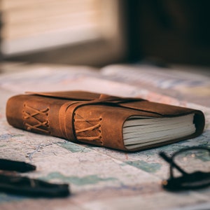 Handmade 5x7 Leather Journal. Vintage Style, Unlined, Great Gift for ...