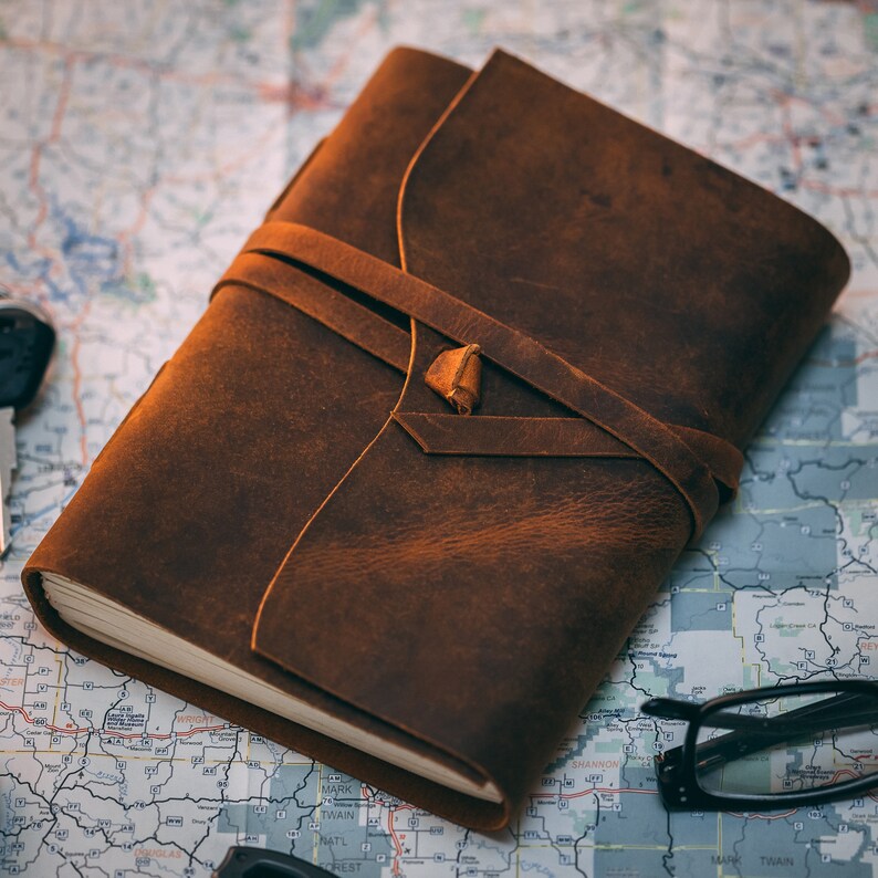 Handmade 5x7 Leather Journal. Vintage Style, Unlined, Great Gift for ...